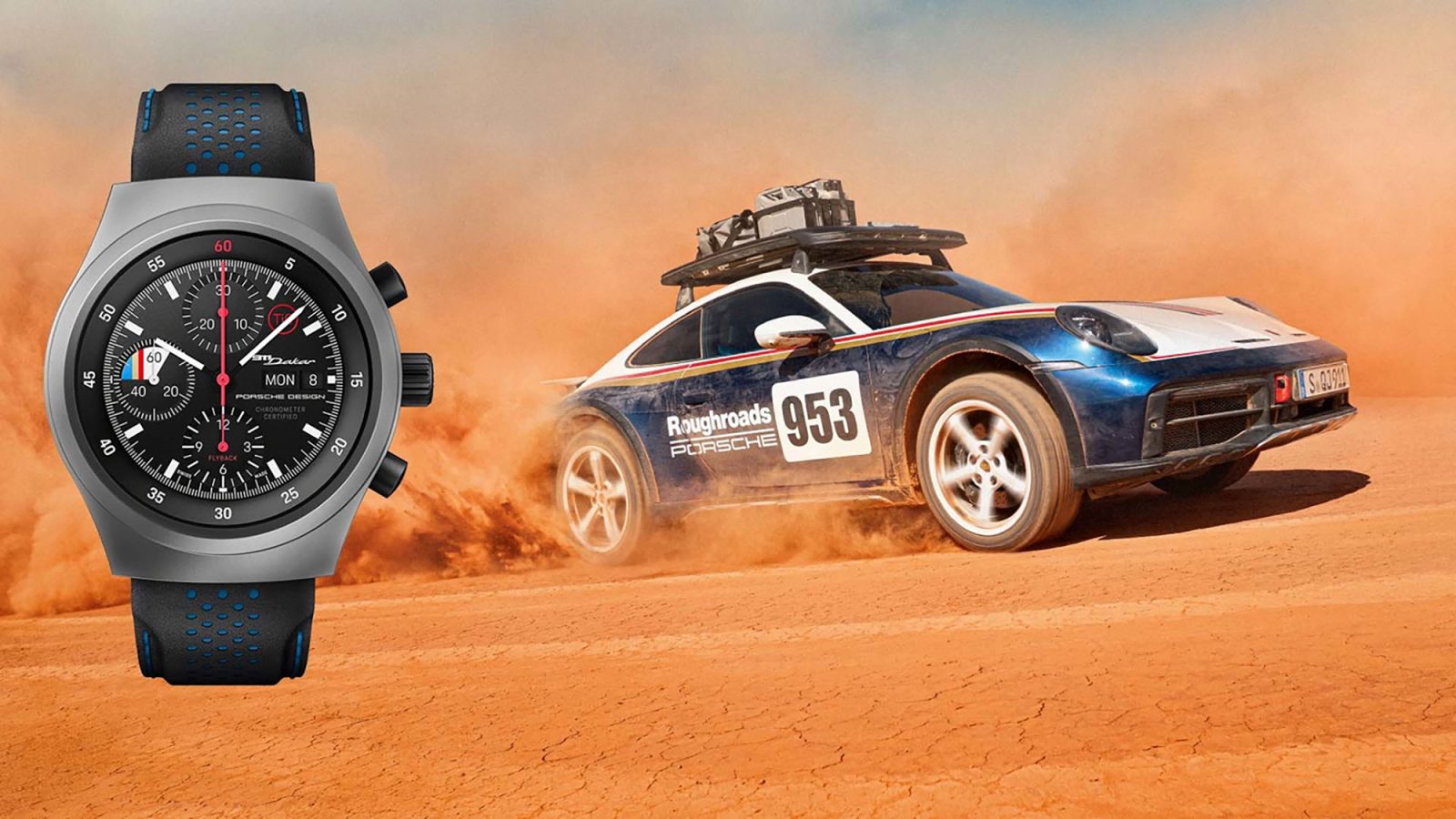 Die neue Porsche Design Chronograph 1 - 911 Dakar und 911 Dakar Rallye Design Edition mit ...